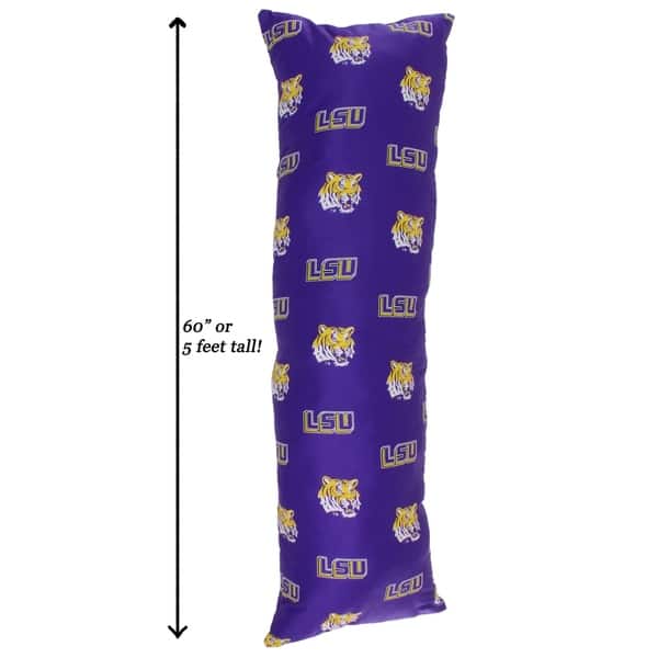 LSU Tigers Big Comfy Body Pillow - 20" x 60" - Bed Bath & Beyond - 19387052