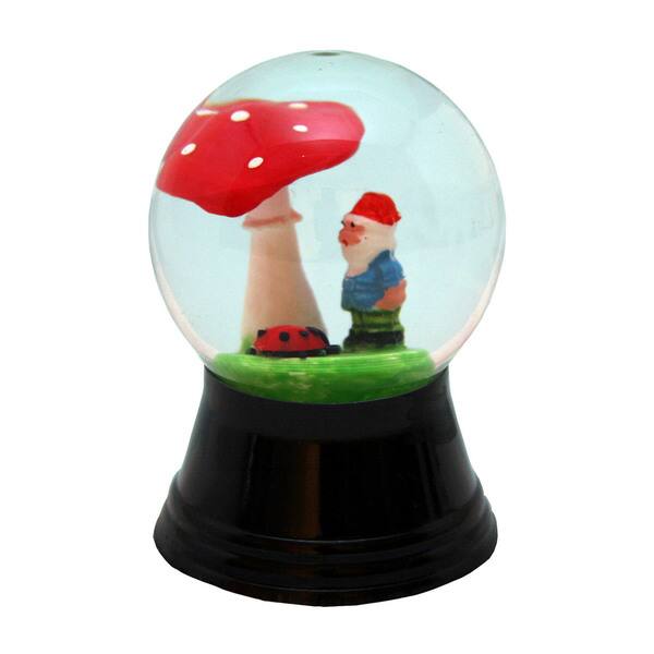Perzy Holiday Seasonal Snowglobe With Small Dwarf, Ladybug and Mushroom ...