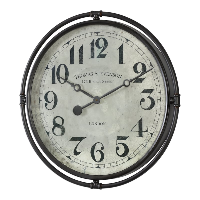 Uttermost Nakul Industrial Wall Clock - Overstock - 19399488