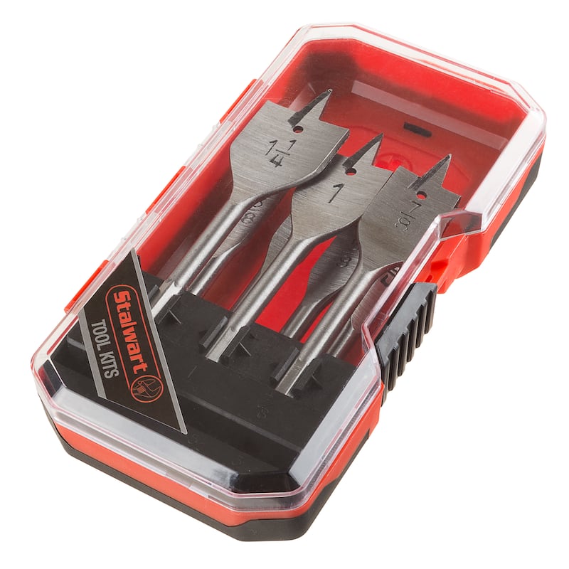 Spade Drill Bit Set, Carbon Steel Build Paddle Bits - 7 Piece Kit with ...