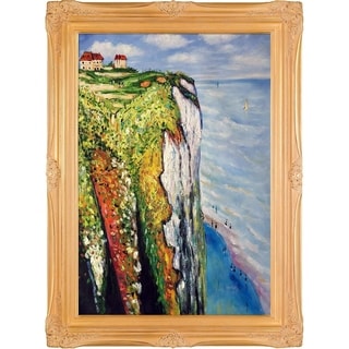 La Pastiche Claude Monet 'Cliff at Dieppe' Hand Painted Oil ...