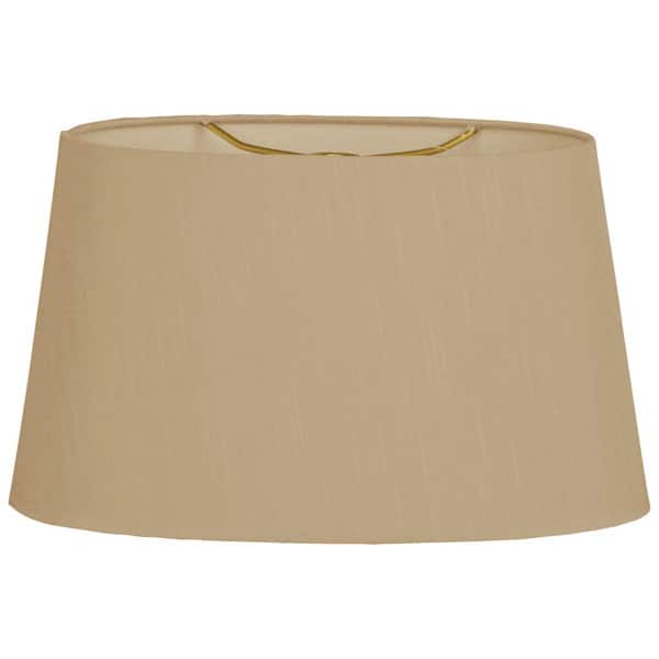 Royal Designs Shallow Oval Hardback Lamp Shade, Antique Gold, 8 x 10 x ...