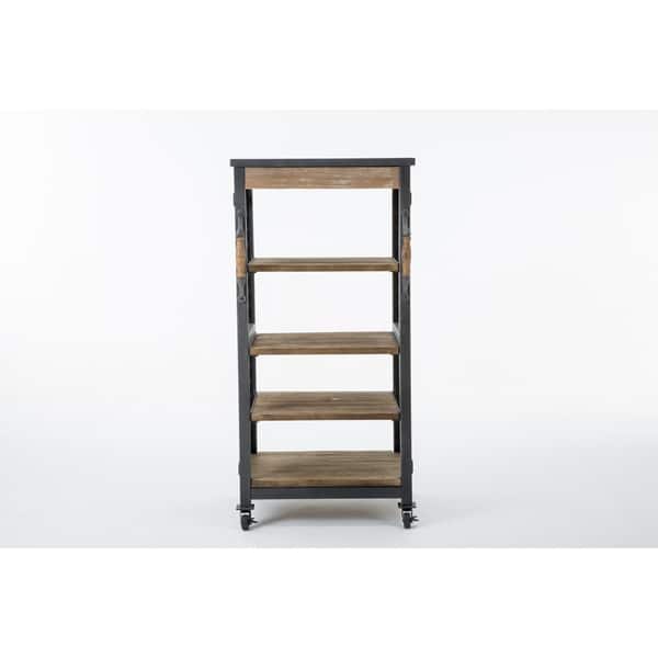 Hampton 4 Shelf Industrial Two Tone Bookshelf - Bed Bath & Beyond ...