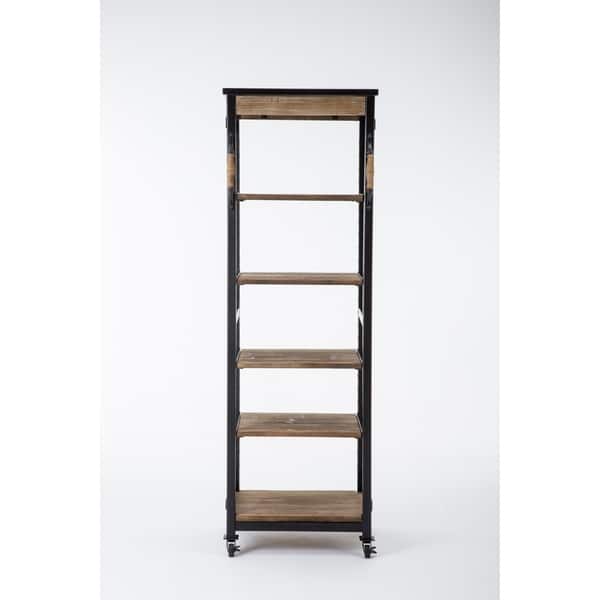 Hampton 5 Shelf Industrial Two Tone Bookshelf - On Sale - Bed Bath ...