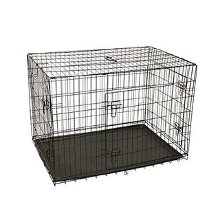 ALEKO 3 Doors Folding Suitcase Pet Cage Kennel With ABS Tray - Bed Bath ...