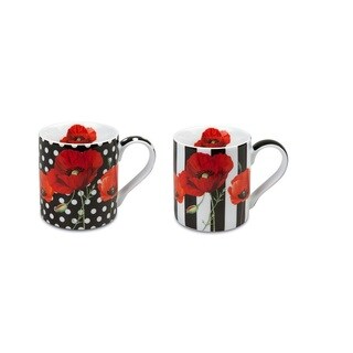 Konitz Set of 4 Assorted Madame Petite Dots and Stipes Mugs - Bed Bath ...