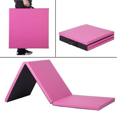 4'x6'x2" Thick Folding Panel Gymnastics Mat Gym Fitness Exercise Mat ...