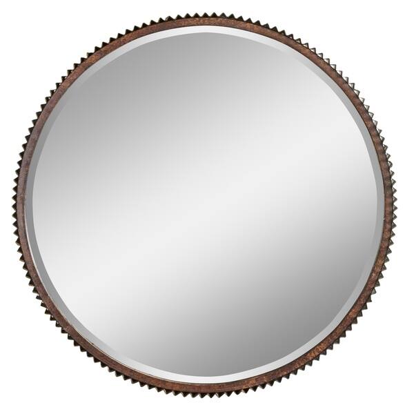 Harrison Rustic Metal Wall Mirror - 23"H x 23"W x 4"D - Bed Bath ...