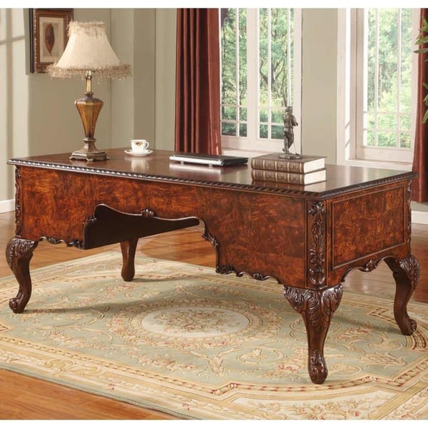 Best Master Furniture CD120 Walnut Executive Desk - On Sale - Bed Bath ...