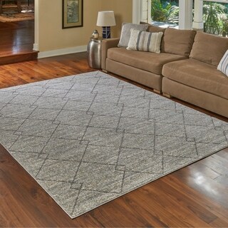 Transitional Lacey Gray Area Rug by Gertmenian (6'6" x 9'6") - 6'6" x 9 ...