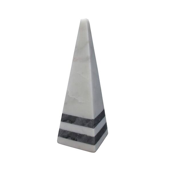 Atum Marble Pyramid Accent, 3x3x9" - Bed Bath & Beyond - 19525830