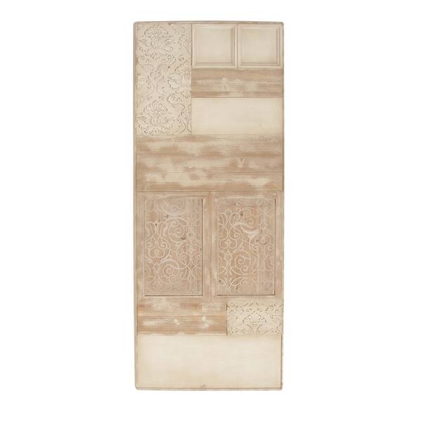 Rustic Fir Wood Rectangular Scrollwork Wood Wall Plaque - Bed Bath ...