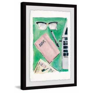 'Pink Planner' Framed Painting Print - Multi-Color - Bed Bath & Beyond ...