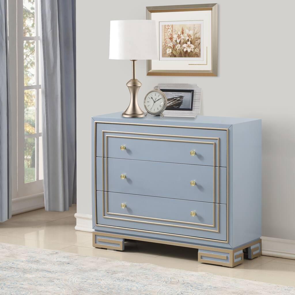 Retro Blue Accent Chest - Overstock - 19531754