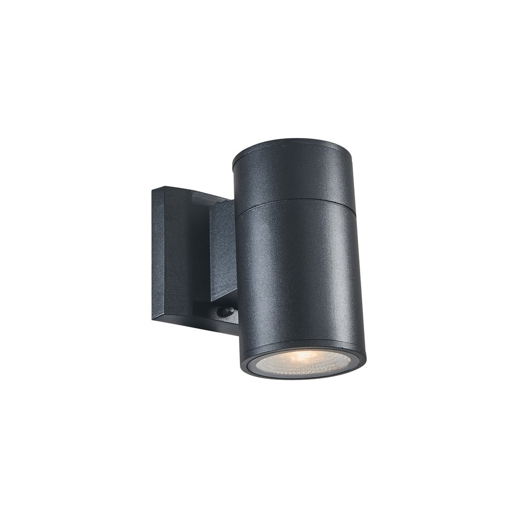 1 Light Outdoor Wall Lamp in Black Finish and Frosted Glass - Black ...