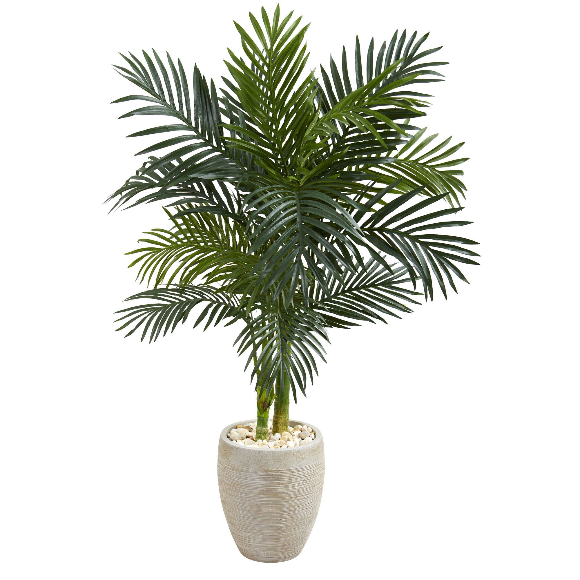 4' Areca Palm Artificial Tree in Sand Colored Planter - h: 4 ft. w: 30 ...