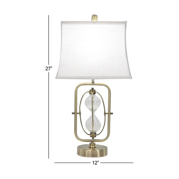 Contemporary White Iron Sand Timer Table Lamp - Bed Bath & Beyond ...