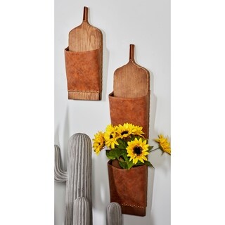 Brown MDF Rustic Magazine Rack Holder (Set of 3) - S/3 18", 33", 44"H ...