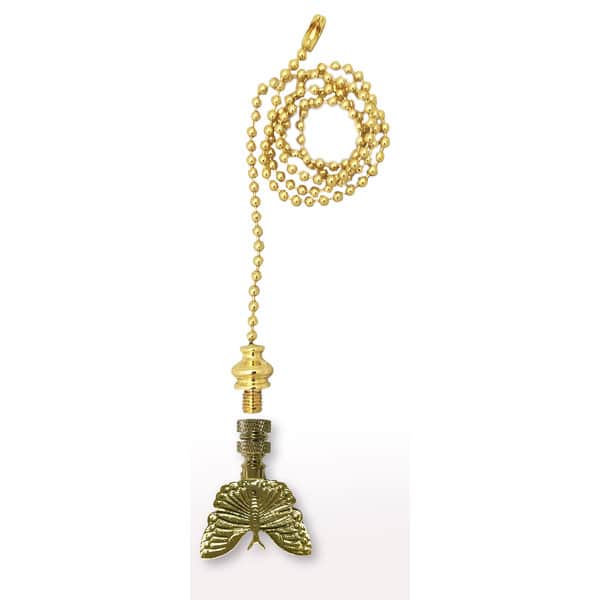 Royal Designs Fan Pull Chain with Monarch Butterfly Finial – Polished ...
