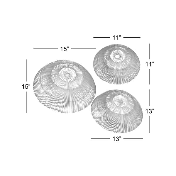 Set of 3 Traditional Round Iron Wire Wall Decor - Bed Bath & Beyond ...