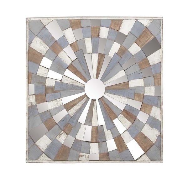 Modern Radial Design Wooden Wall Panel - Bed Bath & Beyond - 19563578