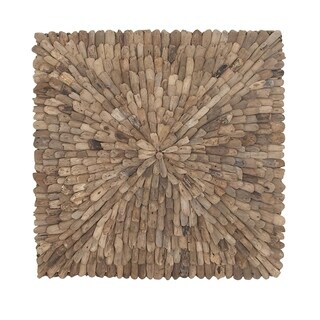 39 X 39 inch Natural Driftwood Burst Style Square Wall Panel - Bed Bath ...