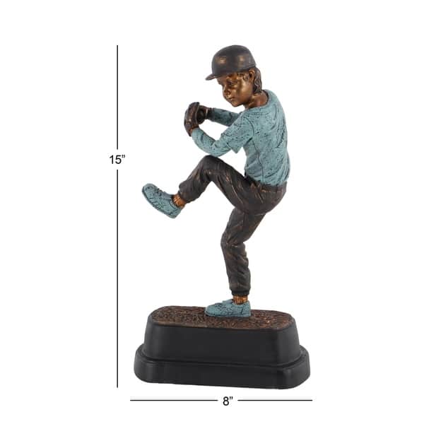 Traditional Resin Pitching Baseball Player Sculpture - Bed Bath ...