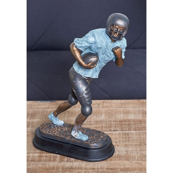 Copper Grove Lobata Modern Ceramic Running Football Player Sculpture ...