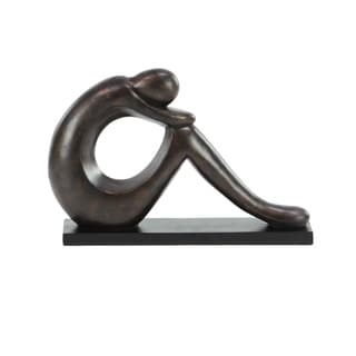 Modern Polystone Abstract Sitting Man Sculpture - Bed Bath & Beyond ...
