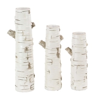 Set of 3 Natural Polystone White Tree Vases - Bed Bath & Beyond - 19565828