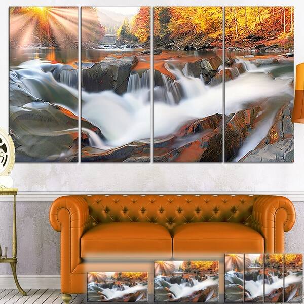 Waterfall Probiy in Prut River - Landscape Photography Wall Art - Bed ...