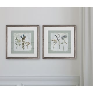 Pressed Flowers on Shiplap -2 Piece Set - Bed Bath & Beyond - 19584326