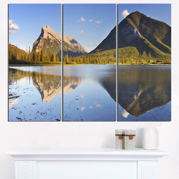 Vermillion Lakes and Mount Rundle - Landscape Wall Art Canvas Print ...