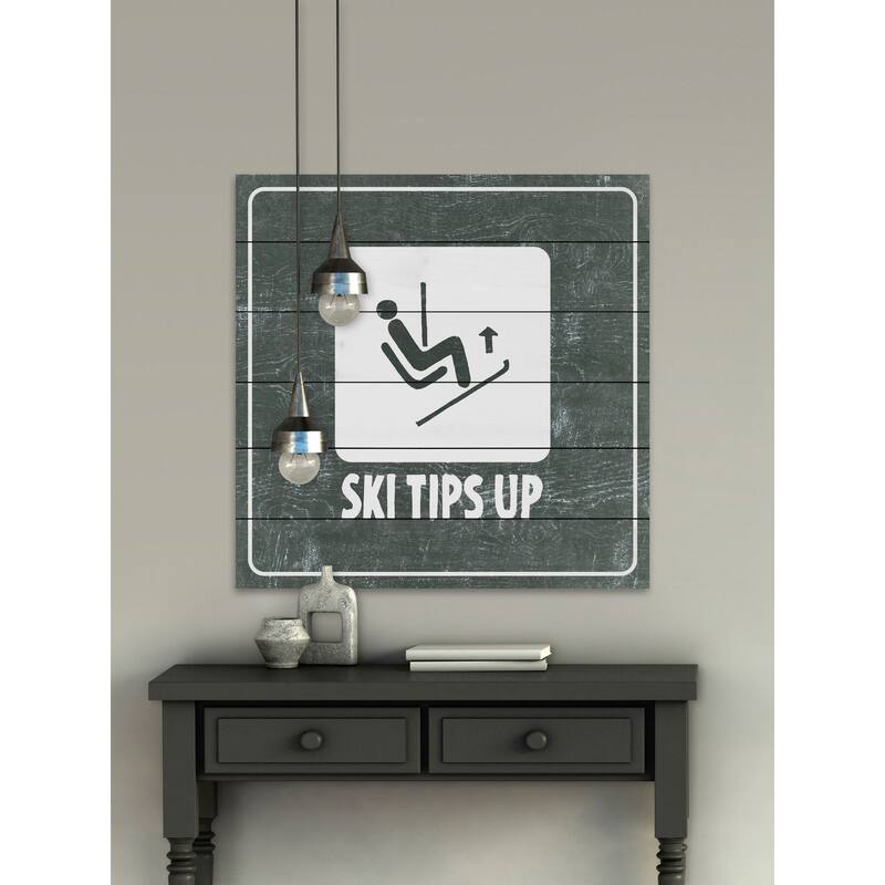'Ski Tips up Diagram' Painting Print on White Wood - Overstock - 19622265