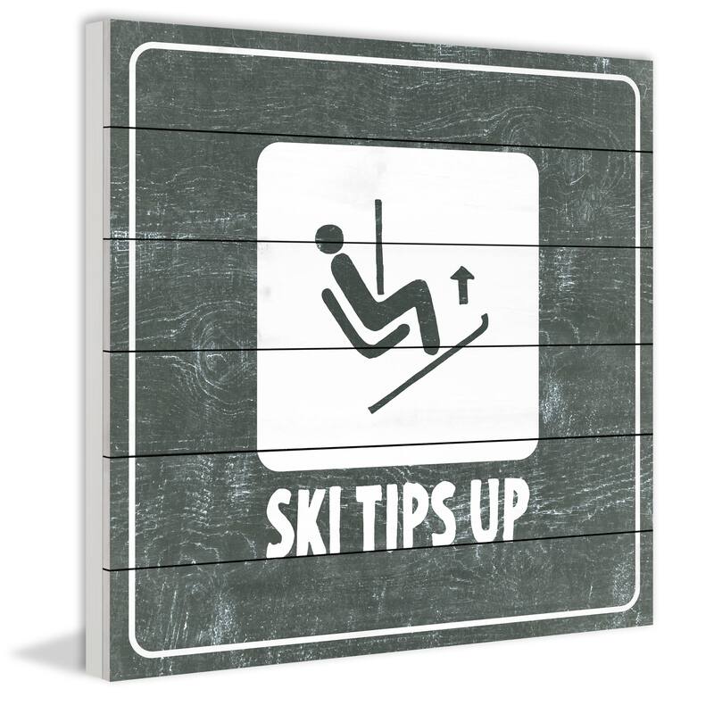 'Ski Tips up Diagram' Painting Print on White Wood - Overstock - 19622265
