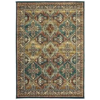 Style Haven Slatina Teal and Brown Area Rug - Bed Bath & Beyond - 19668208