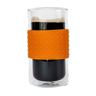 JavaFly Rubber Grip Elegant Heat Resistant Borosilicate Glass Mugs with ...