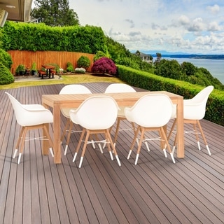 Amazonia Hawaii Deluxe 7-Piece Rectangular Patio Dining Set - Bed Bath ...