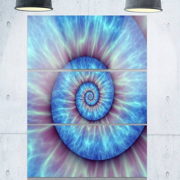 Fibonacci Pattern Blue - Abstract Art Glossy Metal Wall Art - Bed Bath ...