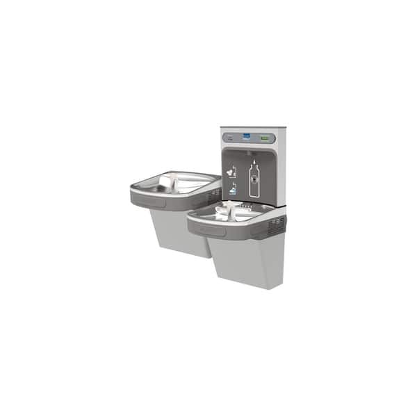 Elkay EZH2O Bottle Filling Station & Versatile Bi-Level ADA Cooler, Filtered 8 GPH Light Gray ...