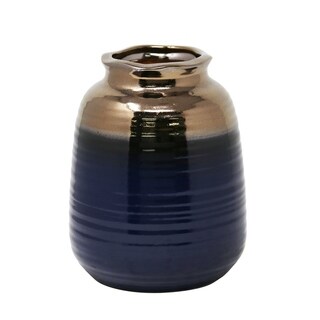 Decorative Ceramic Vase, Gun Metal / Blue - Bed Bath & Beyond - 19811158