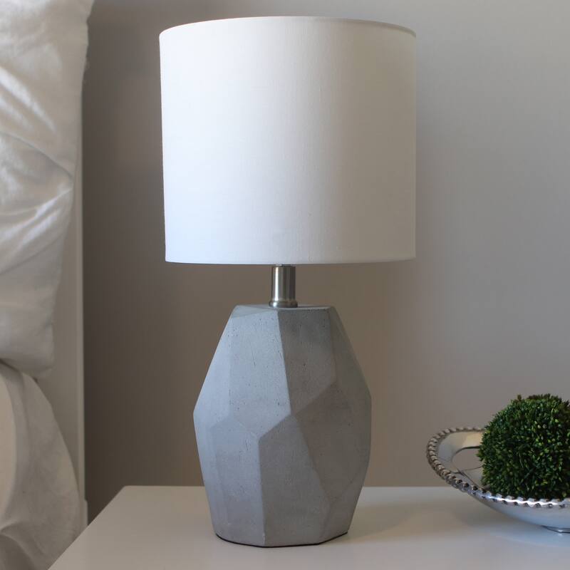 Jamison Grey Cement Geo Table Lamp - Overstock - 19813459