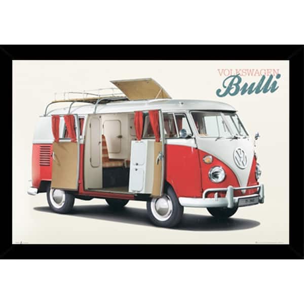 VW Camper Bulli Poster With Choice of Frame (24x36) - Bed Bath & Beyond ...