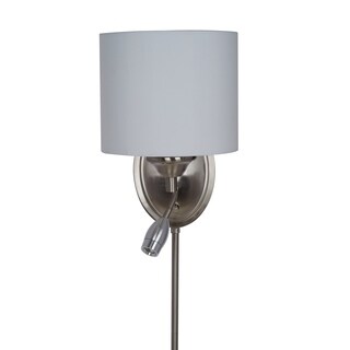 Catalina Lighting Livia Plug In Wall Sconce and Reading Light - Silver ...