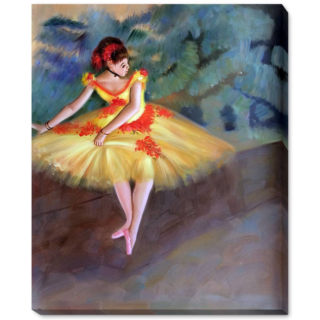 La Pastiche Edgar Degas 'Dancer Making Points' Hand Painted Oil ...