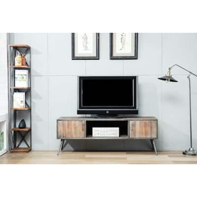 Hanover 60" Antique Gray Media Console - 62 inches - Overstock - 19864725