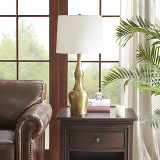 Harbor House Veronica Gold Table Lamp with Cone Shaped White Shade ...
