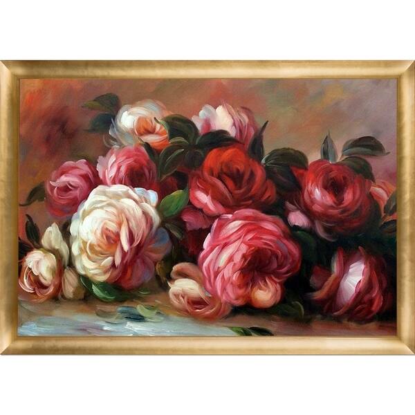 La Pastiche Pierre-Auguste Renoir 'Discarded Roses' Hand Painted Oil ...