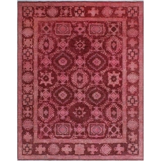Noori Rug Overdyed Chobi Addney Magenta/Pink Rug - 7'10" x 9'10" - Bed ...