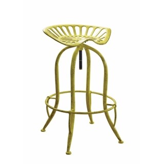 Fine-looking Tractor Seat Adjustable Metal Bar Height Stool, Yellow - Bed Bath & Beyond - 19972640